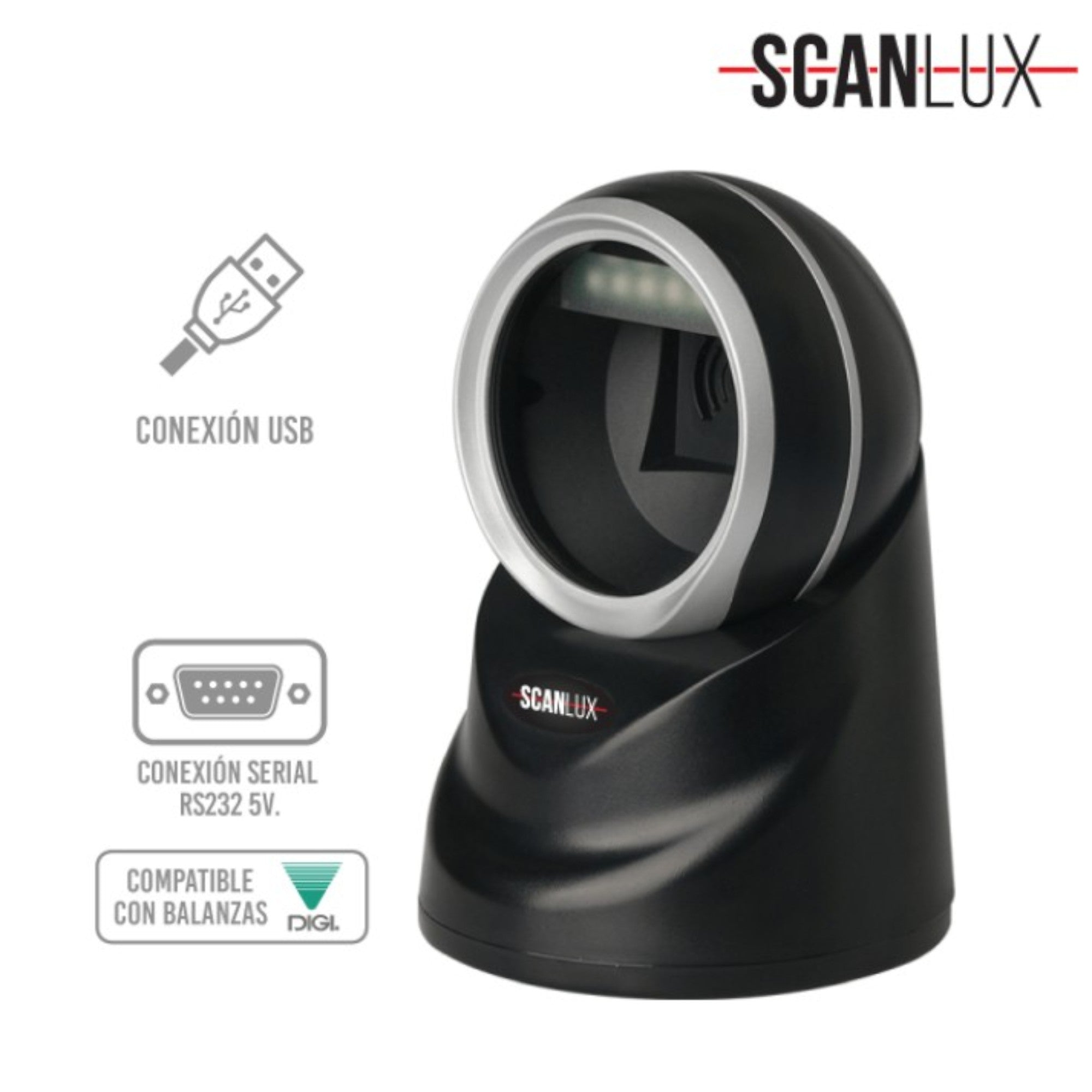 Lector de Códigos de Barras Scanlux SL5800 USB o SERIAL RS232 – COSTATECH